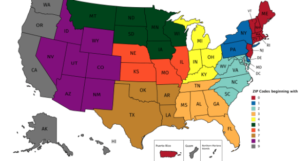ZIP Code Prefixes In The United States
